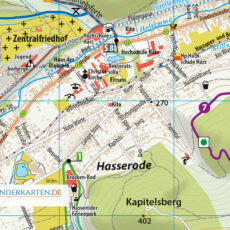 Wanderkarte und Stadtplan Wernigerode mit Wander-Touren und Brocken-Karte